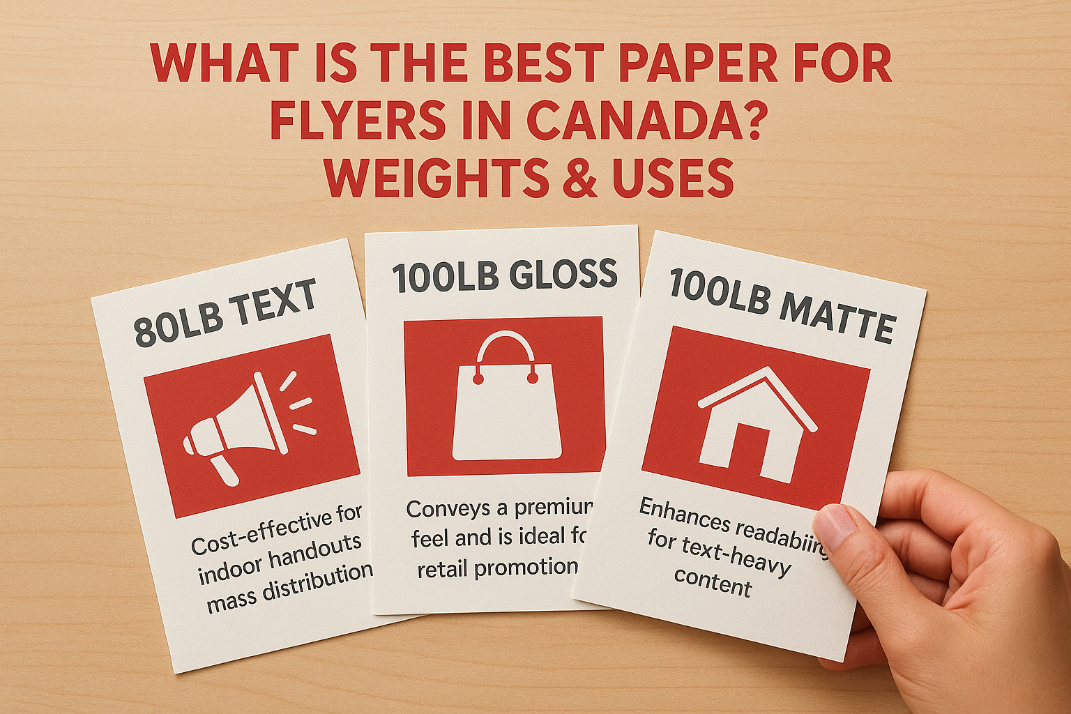 What Is The Best Paper For Flyers In Canada? Weights & Uses - Apex Workwear